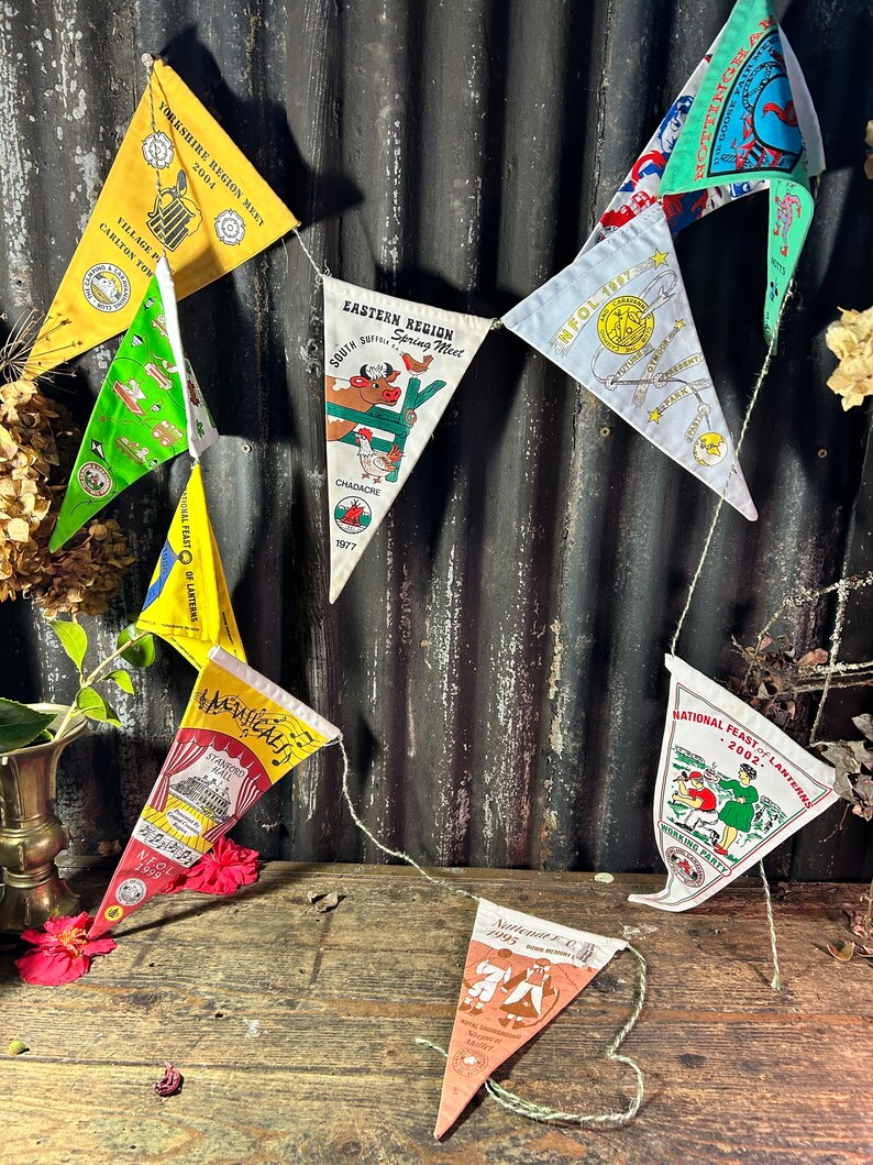 Vintage Bunting X 10 / CAMPING AND CARAVAN / Pennants Flag Bunting ...