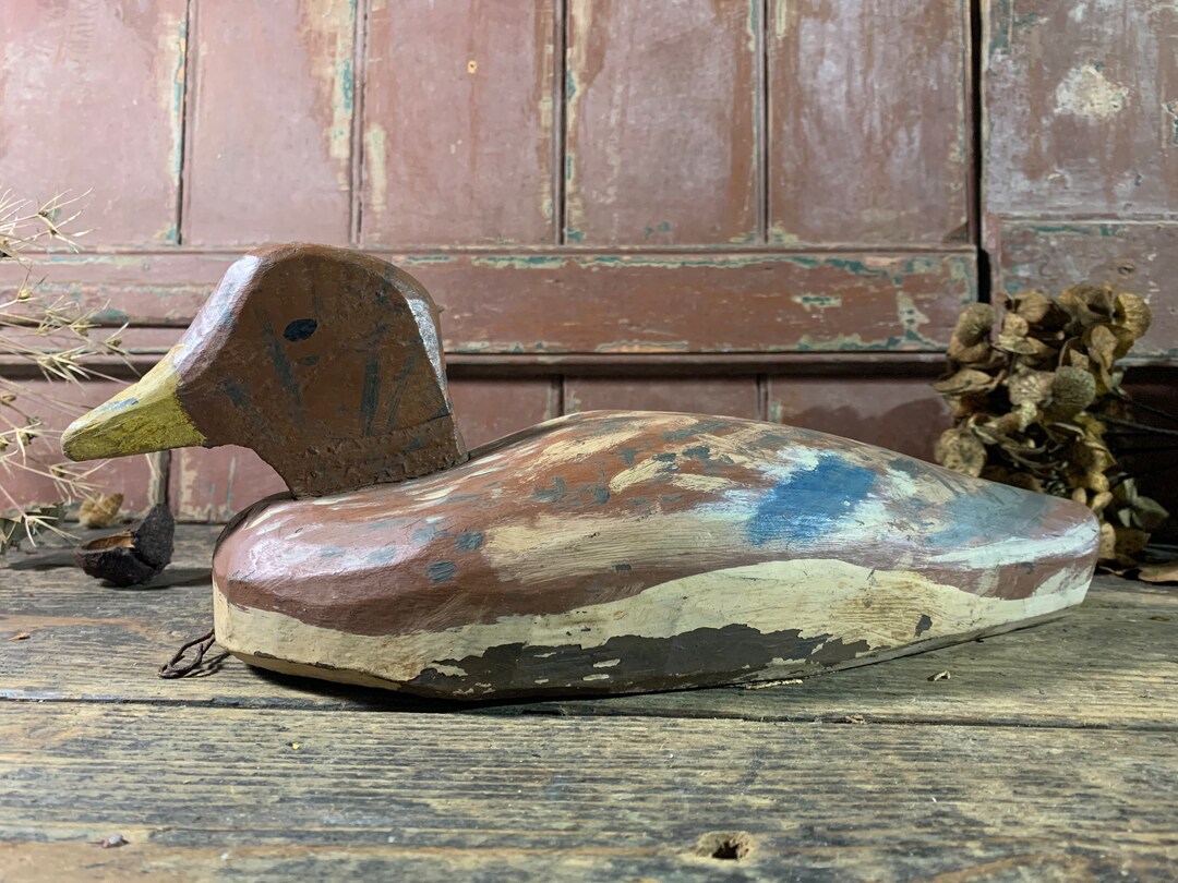 Life Size 1920s / ENGLISH DUCK DECOY / Original Working Bird Decoy Old ...
