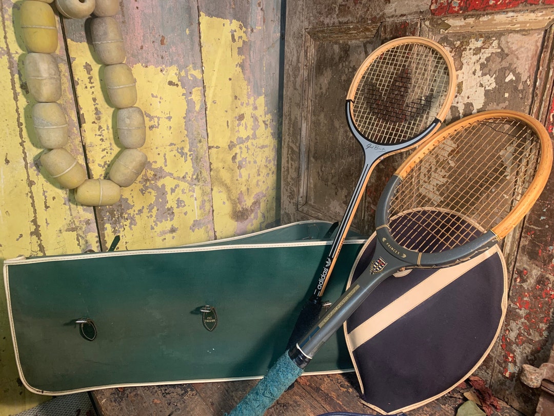 1970s Canvas & Leather Slazenger / TENNIS SQUASH BAG / With Vintage ...