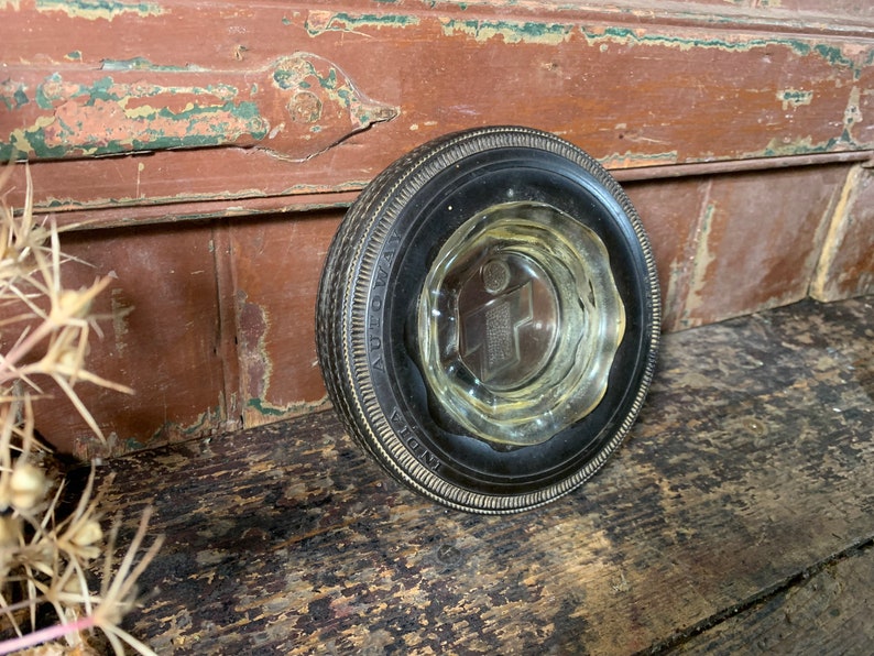 Vintage Ashtray / INDIA AUTOWAY / Tire Tyre Ashtray Advertising Ashtray ...