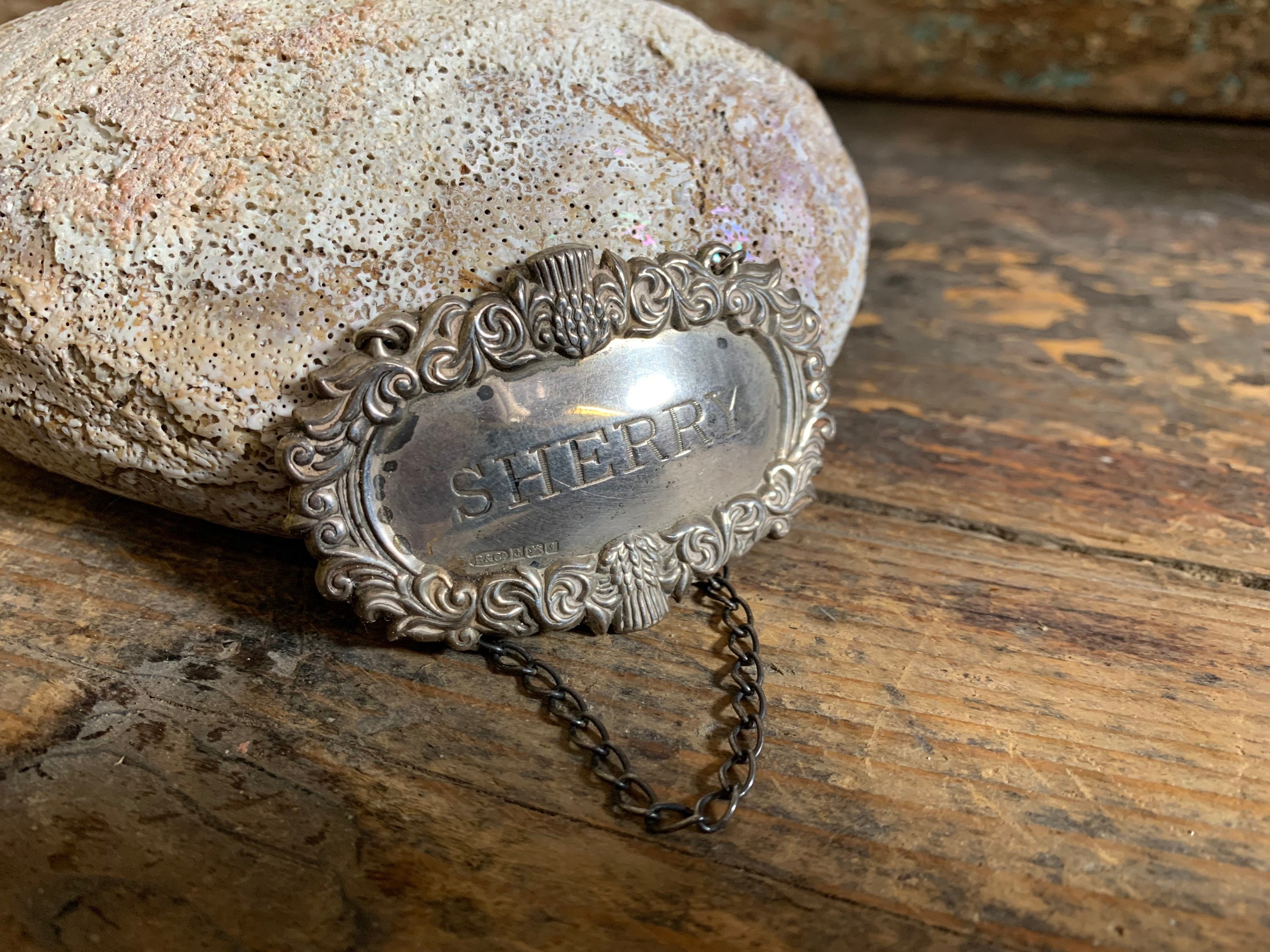 Antique Silver Hallmarked / SHERRY DECANTER LABEL / Vintage - Etsy