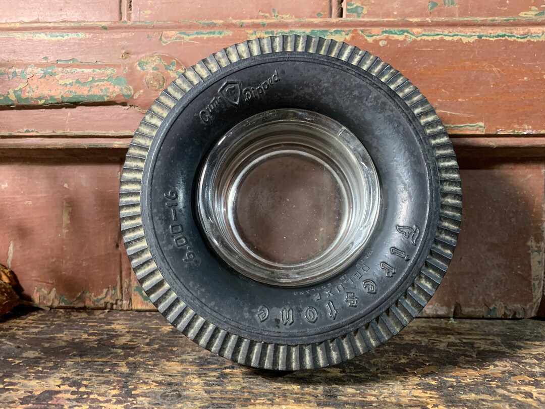Vintage Ashtray / FIRESTONE DELUXE / Tire Tyre Ashtray Advertising ...