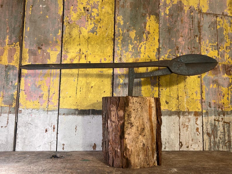 Huge 19th Century / BLACKSMITH BENCH SHEARS / Anvil Snips Hand Forged ...