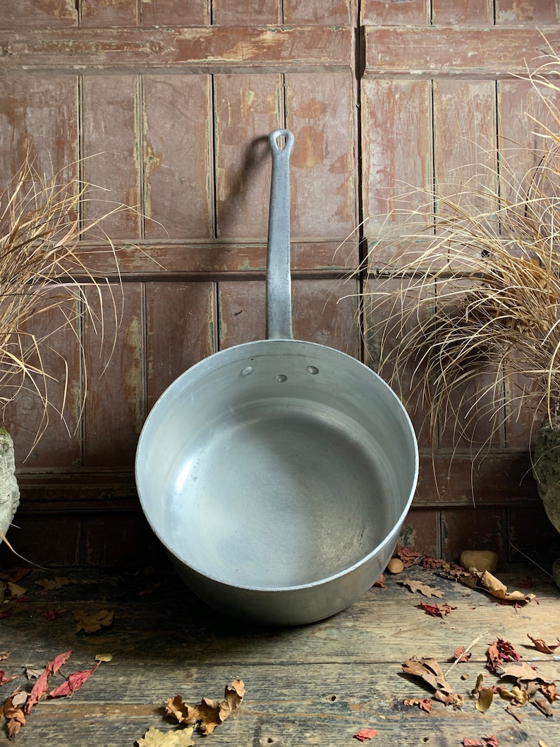 Huge Vintage French / BOURGEAT COOKING PAN / 1950s 37cm Aluminium ...