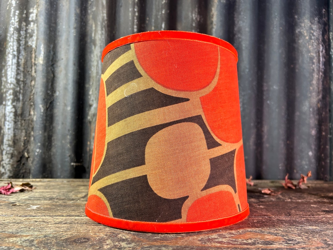 Original 1970s / ABSTRACT LAMP SHADE / Vintage Light Shade 1970s Decor ...