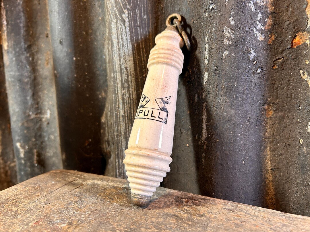English Victorian Original Ceramic / TOILET CISTERN PULL / Toilet Pull ...