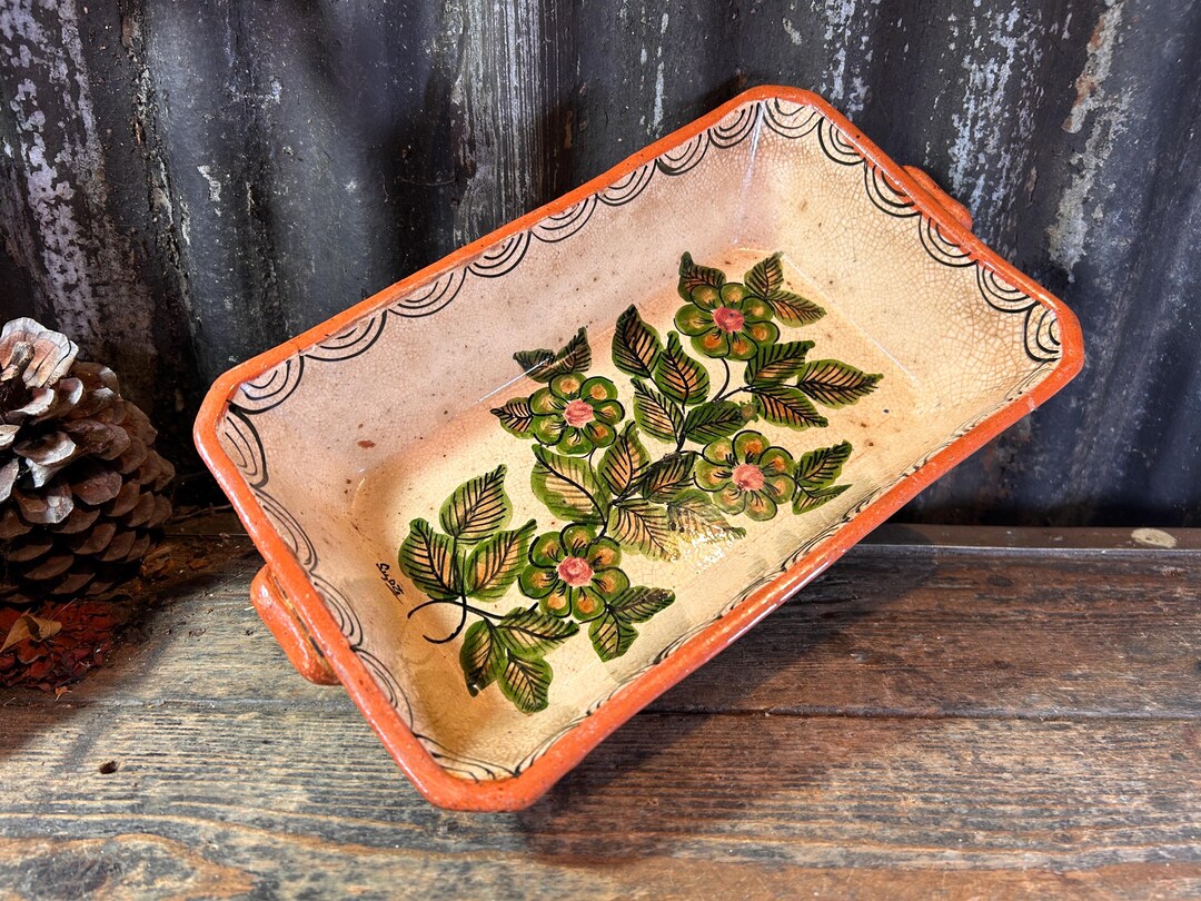 Beautiful Rare Vintage Redware / STUDIO POTTERY DISH / Terracotta ...