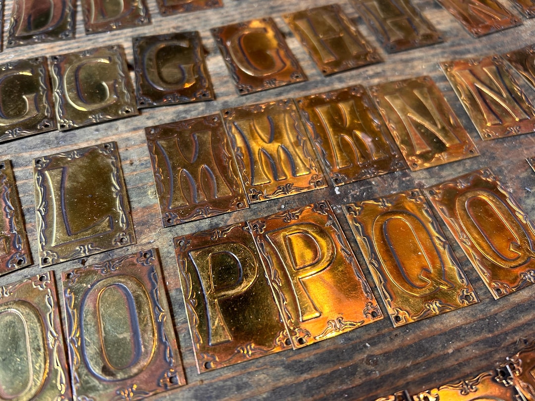 Antique Brass X84 / DECORATIVE METAL LETTERS / Metal Letters Vintage ...