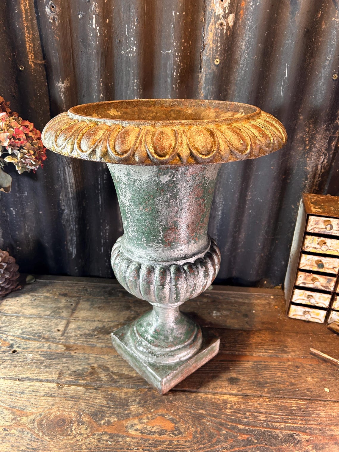 Antique 19th Century Cast Iron / MEDICI URN / Neoclassical Conservatory ...