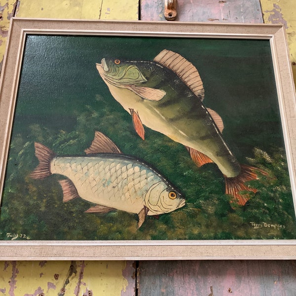 Fish Oil Painting - Etsy
