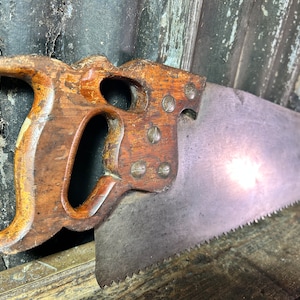 Vintage Henry Disston / CARPENTERS RIP SAW / Carpentry Woodworking ...