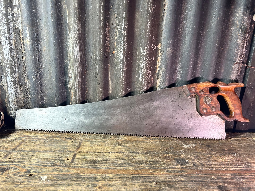 Vintage Henry Disston / CARPENTERS RIP SAW / Carpentry Woodworking ...