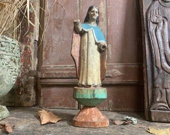 Wooden Saint Statue - Etsy