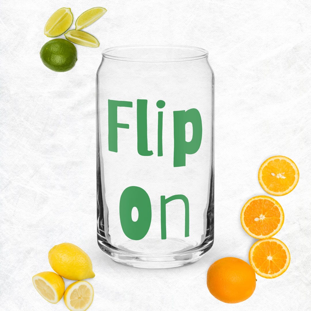 Flip on Can-shaped Glass - Etsy