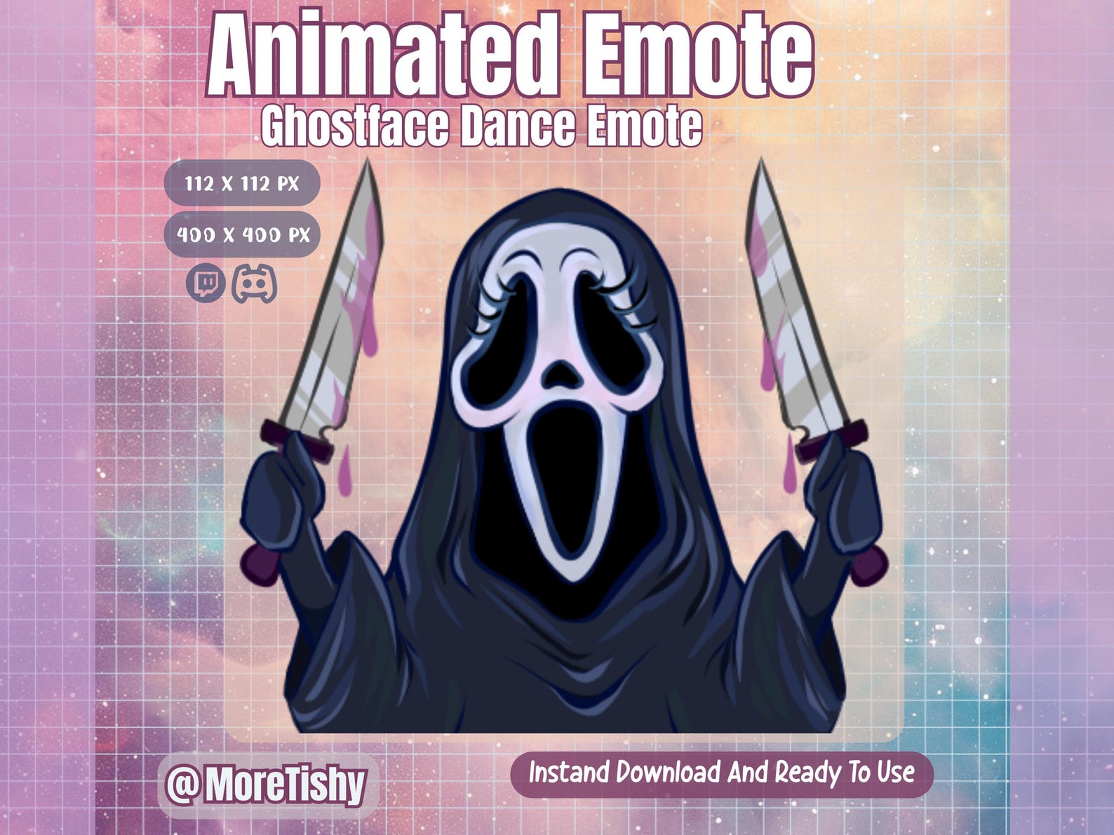 Animated Emote | Ghostface | Twitch Emotes, Twitch Animated Emotes ...