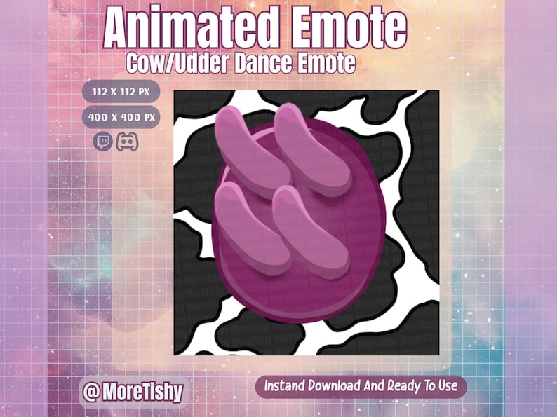 Animated Emote | Udder Party | Twitch Emotes, Twitch Animated Emotes ...