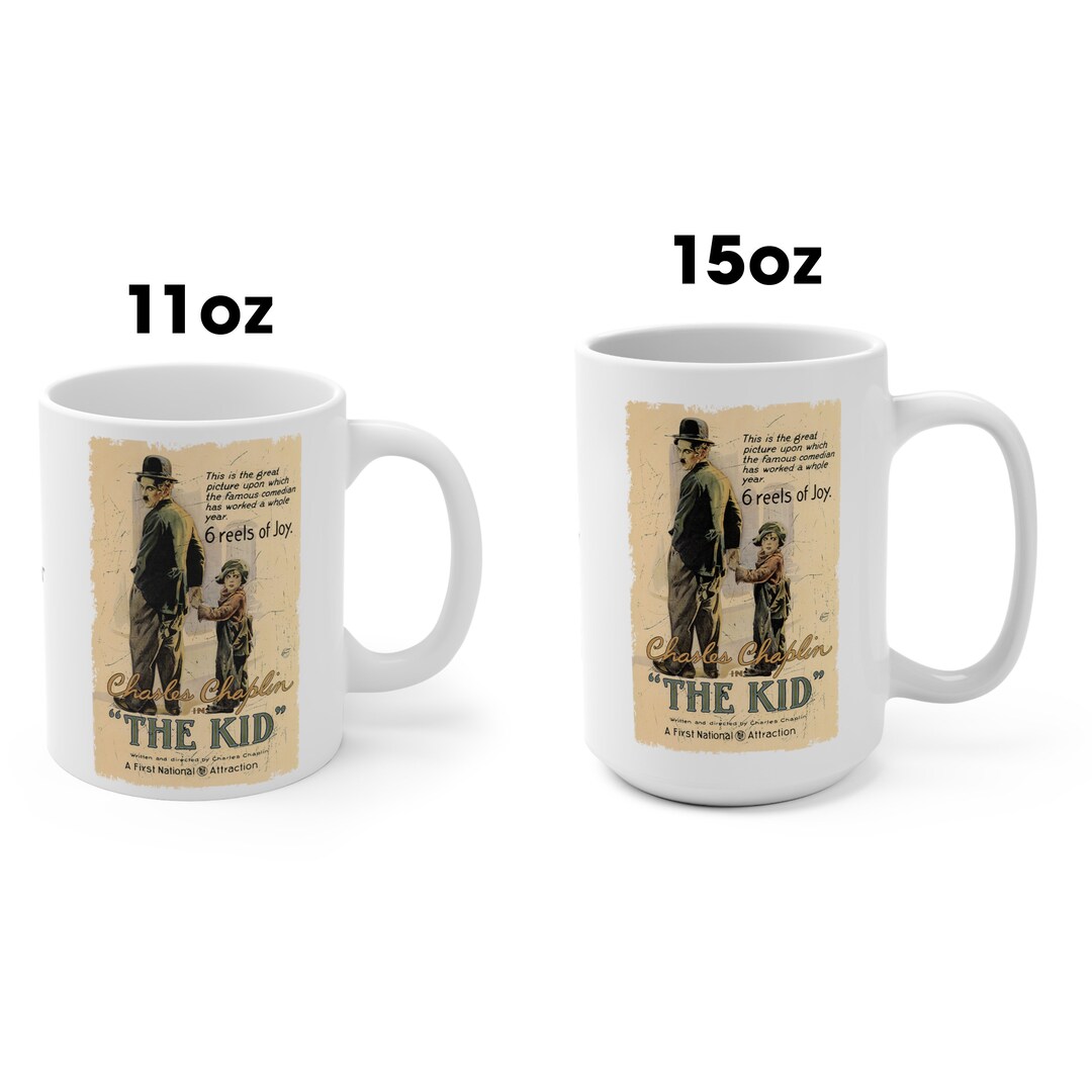 Charlie Chaplin the Kid 1921 Movie Coffee Mugs 11oz and 15oz Charlie ...