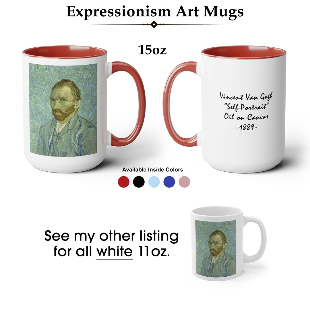 Vincent Van Gogh Self Portrait Coffee Mug 15oz Collectible Art Gift ...