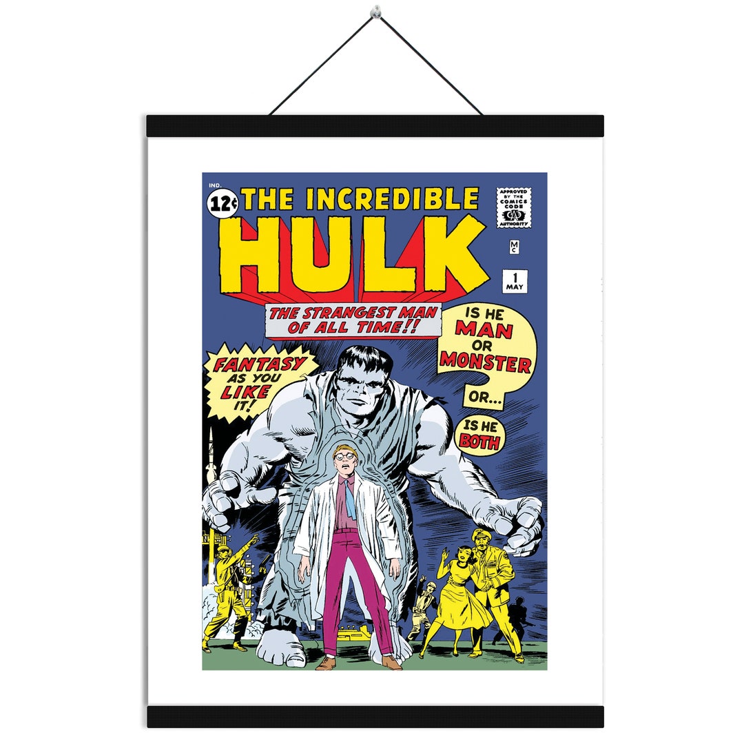 Incredible Hulk Comic Canvas Hulk Canvas Print Retro Hulk Art Unique ...