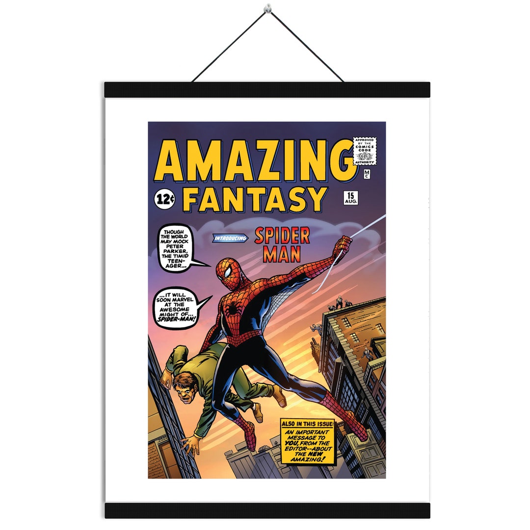 Spiderman Canvas Spiderman Comic Canvas Print Superhero Canvas Hanging ...