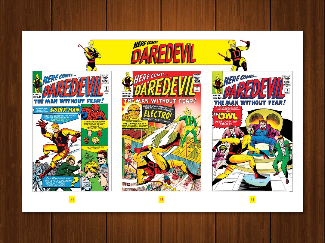 Daredevil Comic Poster Superhero Poster Custom Poster Kids Poster ...