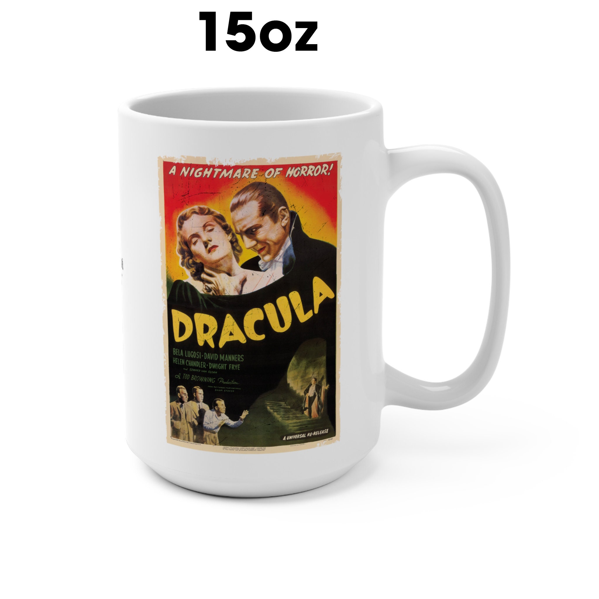 Bela Lugosi Dracula 1931 Coffee Mugs 11oz and 15oz Count Dracula Coffee ...