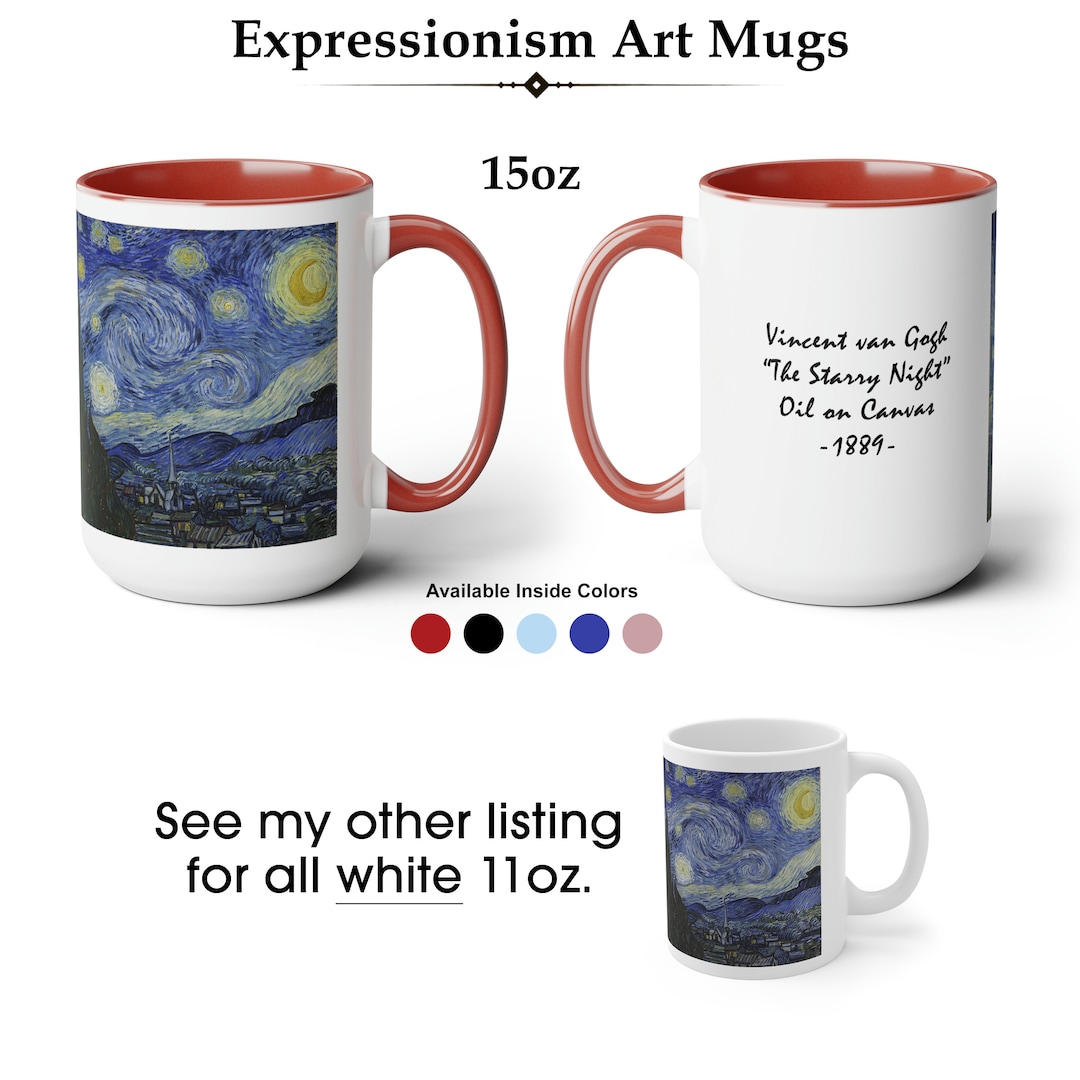 Vincent Van Gogh the Starry Night Coffee Mugs 15oz Van Gogh Gift Mugs ...