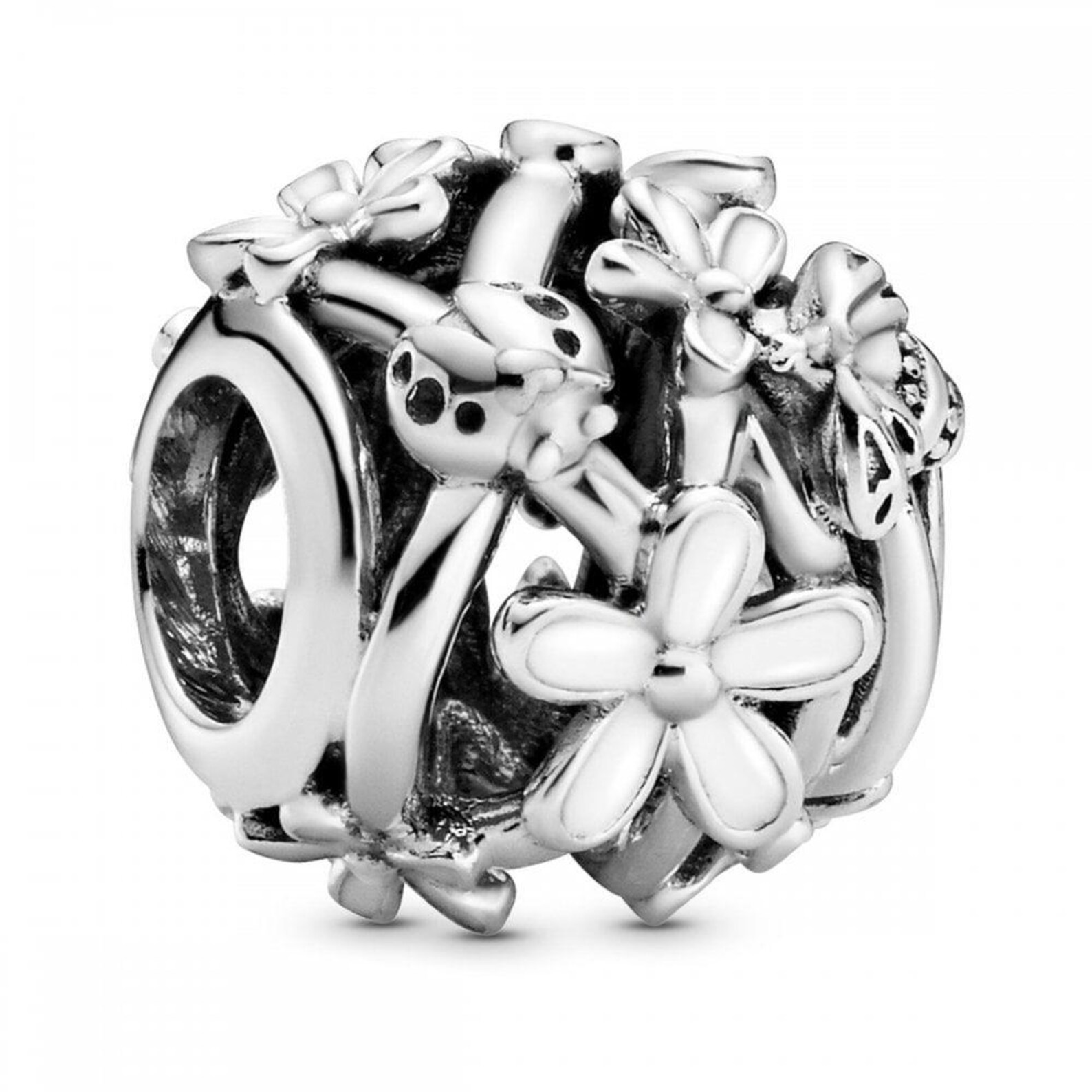 1 Pc, European Style White, Gray, Silver & off White Charms, Crystal ...
