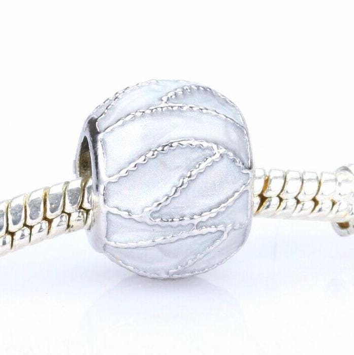 1 Pc, European Style White, Gray, Silver & off White Charms, Crystal ...
