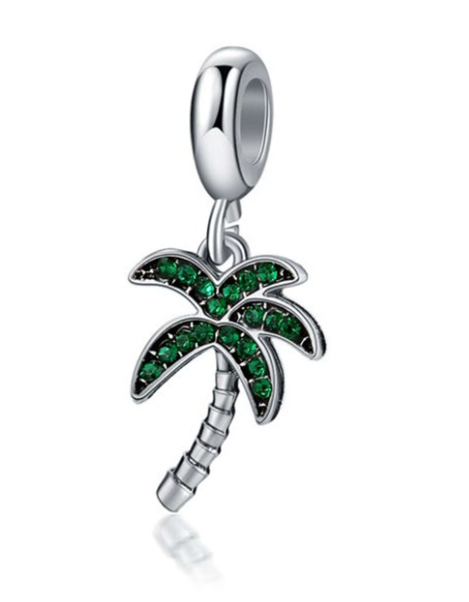 European Style Charm Green, Leaf, Flower, Palm Tree, Lemon, Crystal ...