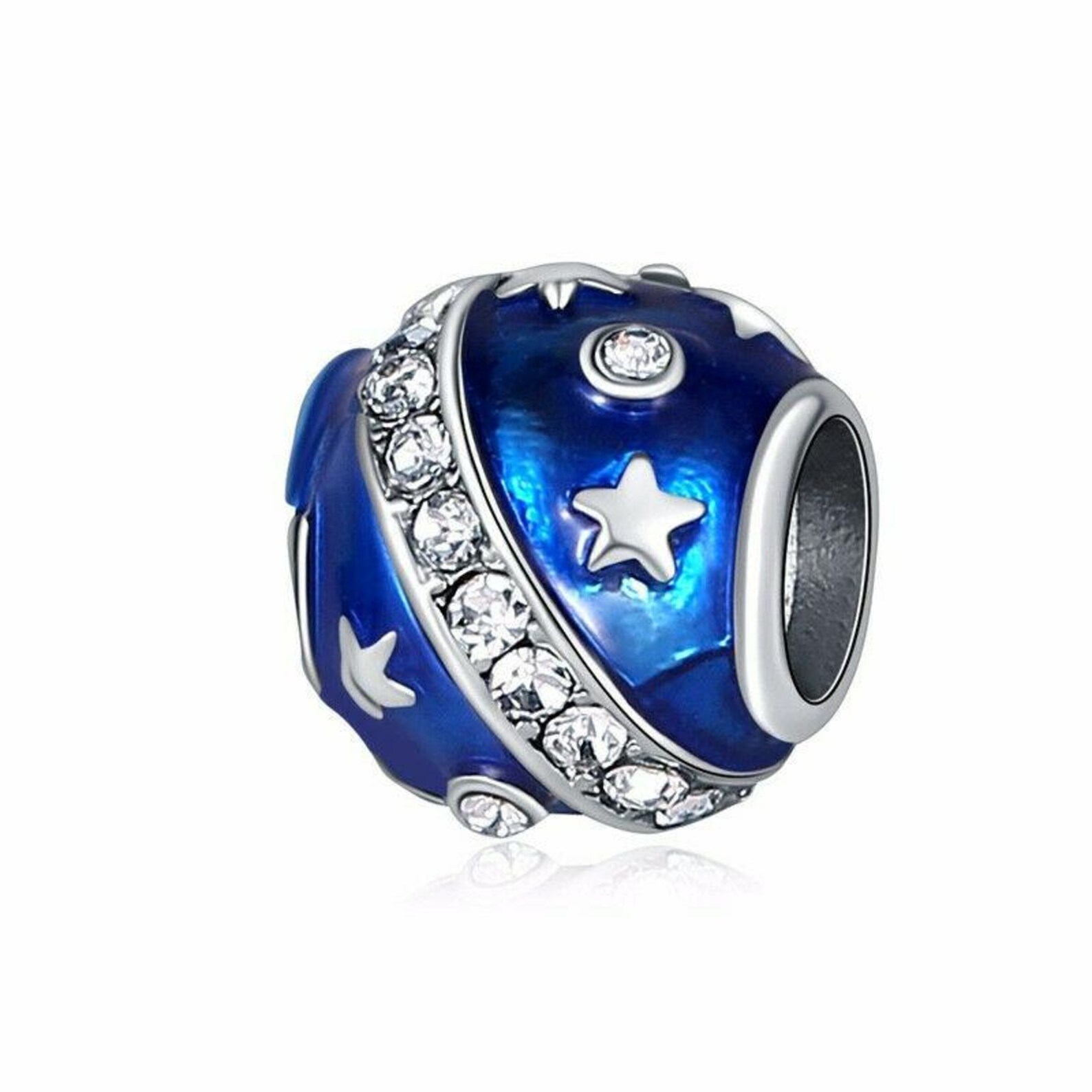 European Style Charm, Blue, Crystal, Flower, Heart, Butterfly, Dangle ...
