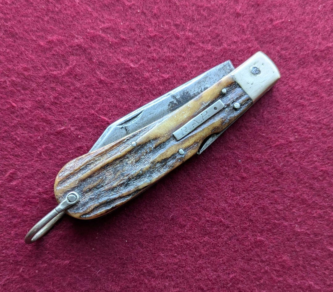 Antique C X Lockwood Brothers Lock Back Pocket Knife With Stag - Etsy