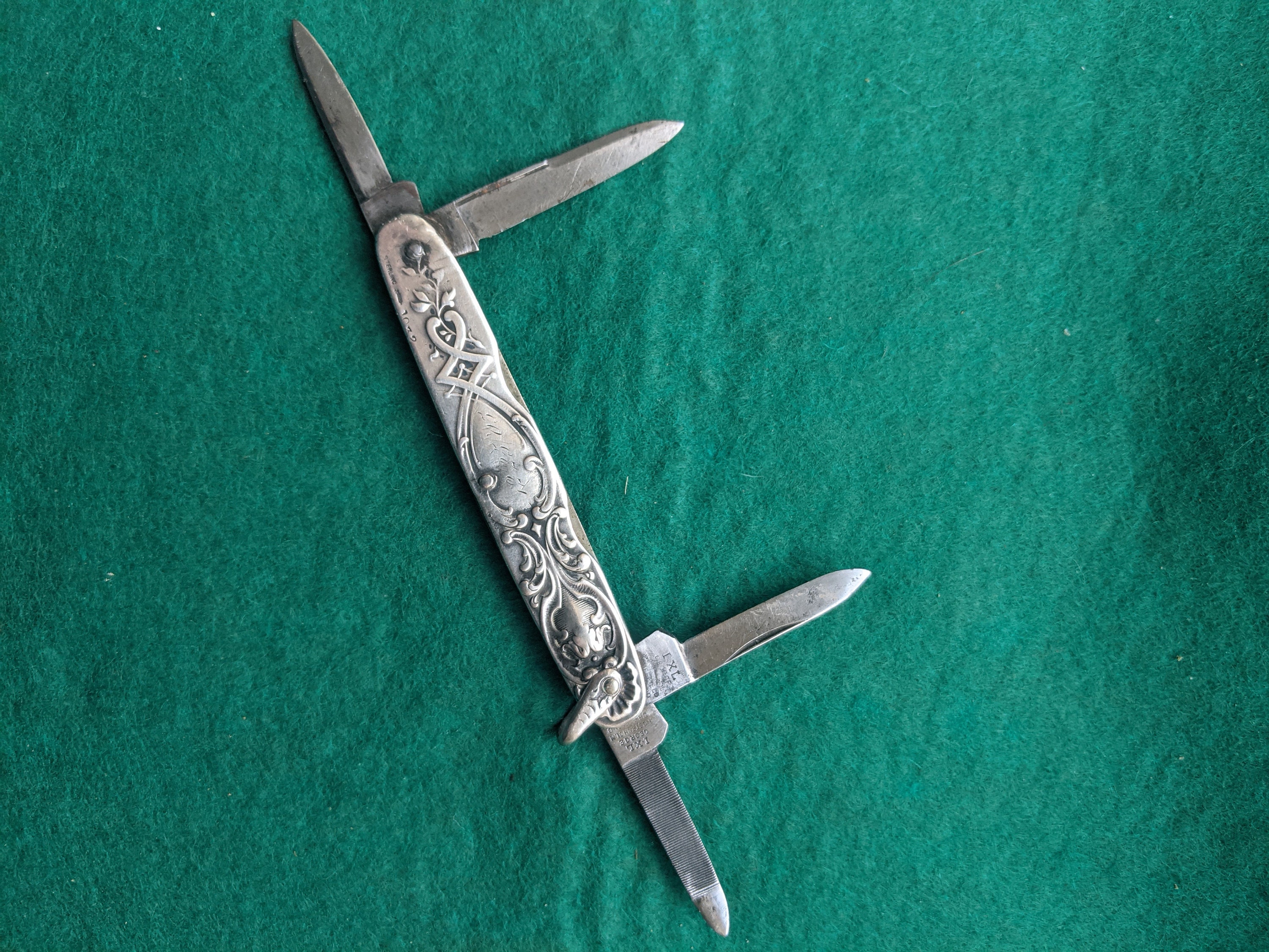 Antique Sterling Silver Pocket Knife With Cherub OLD 1905 - Etsy Antique Sterling Silver Pocket Knife With Cherub OLD 1905 - Etsy