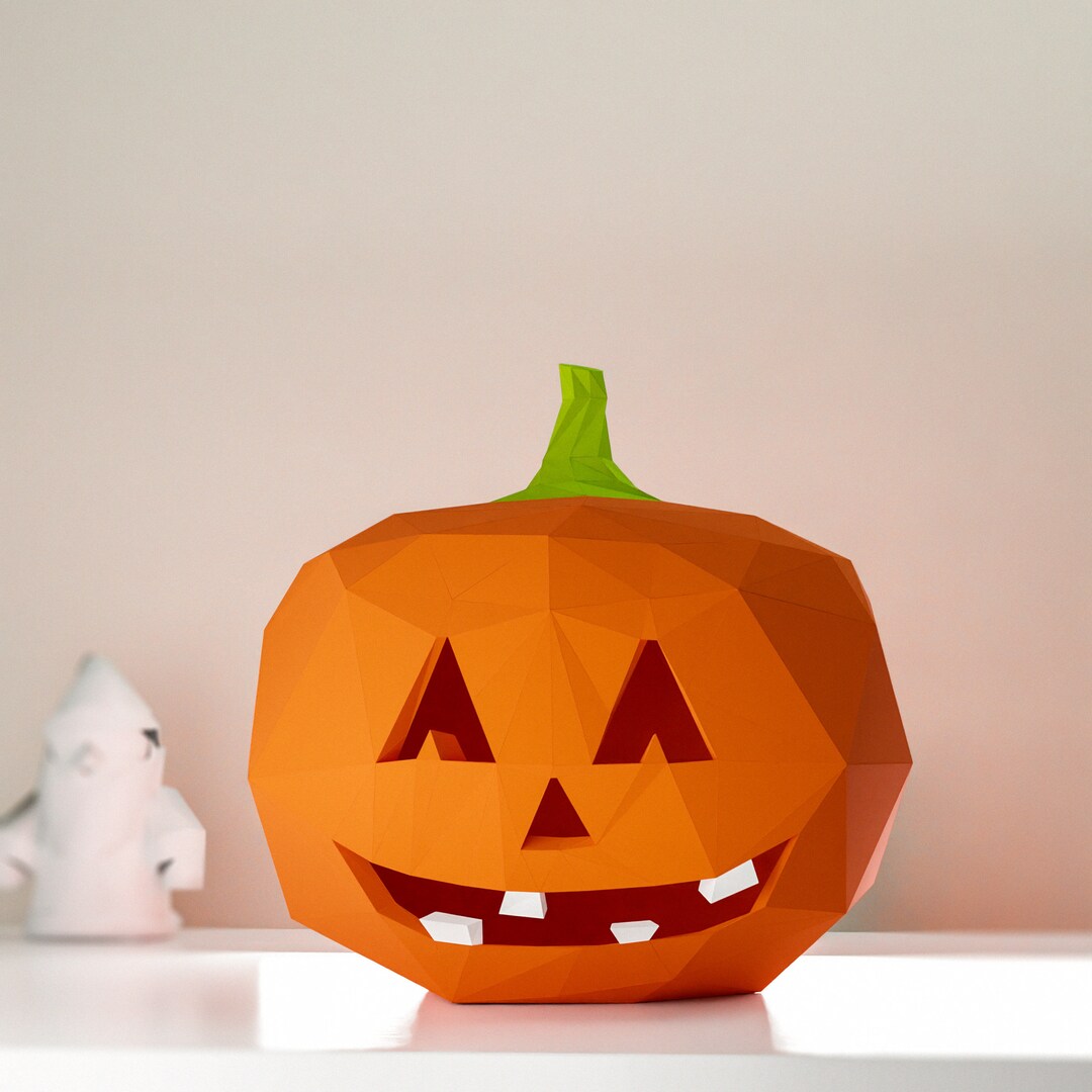 Pumpkin Halloween Papercraft Origami DIY Paper Craft Model Template pumpkin-halloween-papercraft-origami-diy-paper-craft-model-template