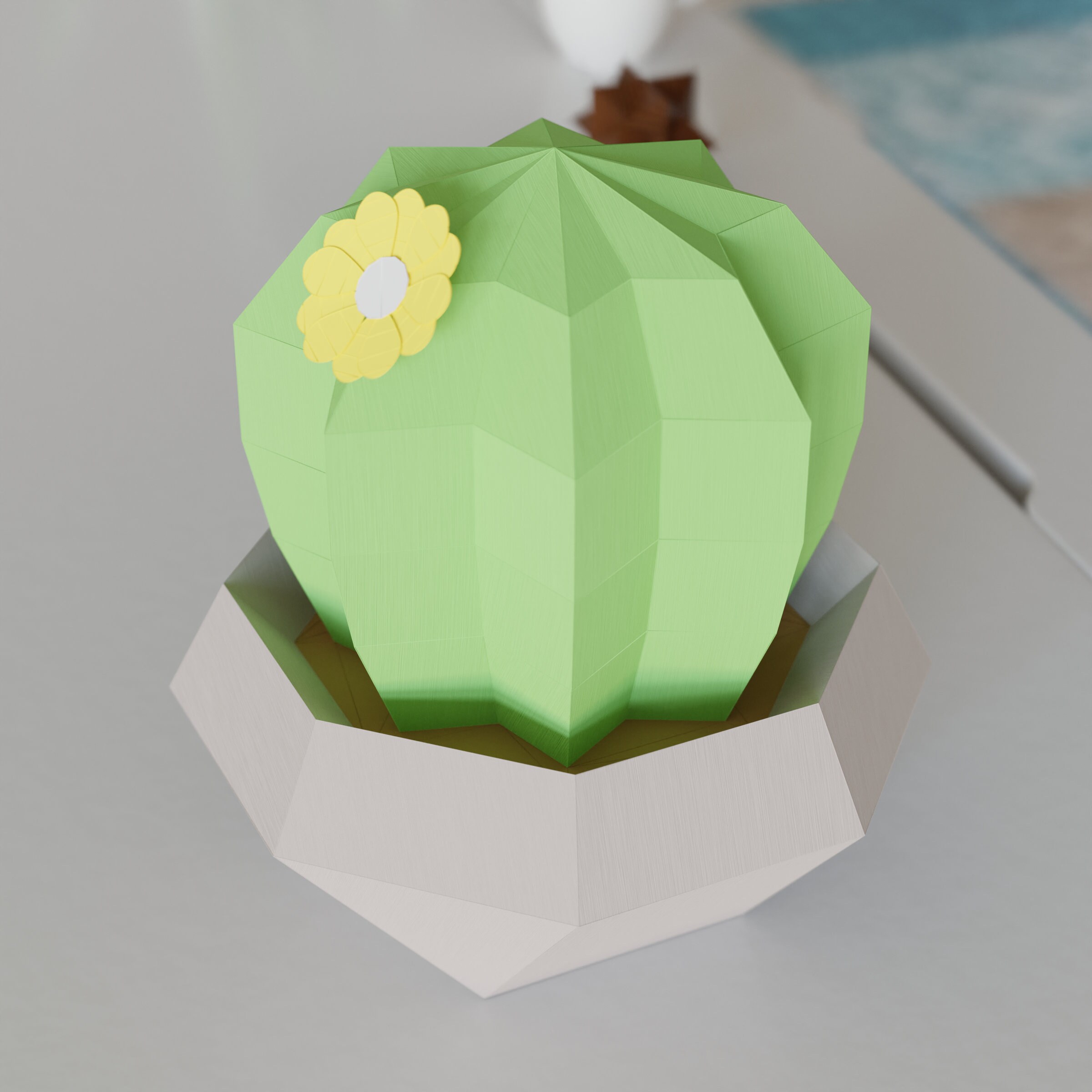 Cactus papercraft cactus in vase DIY flower POT paper | Etsy