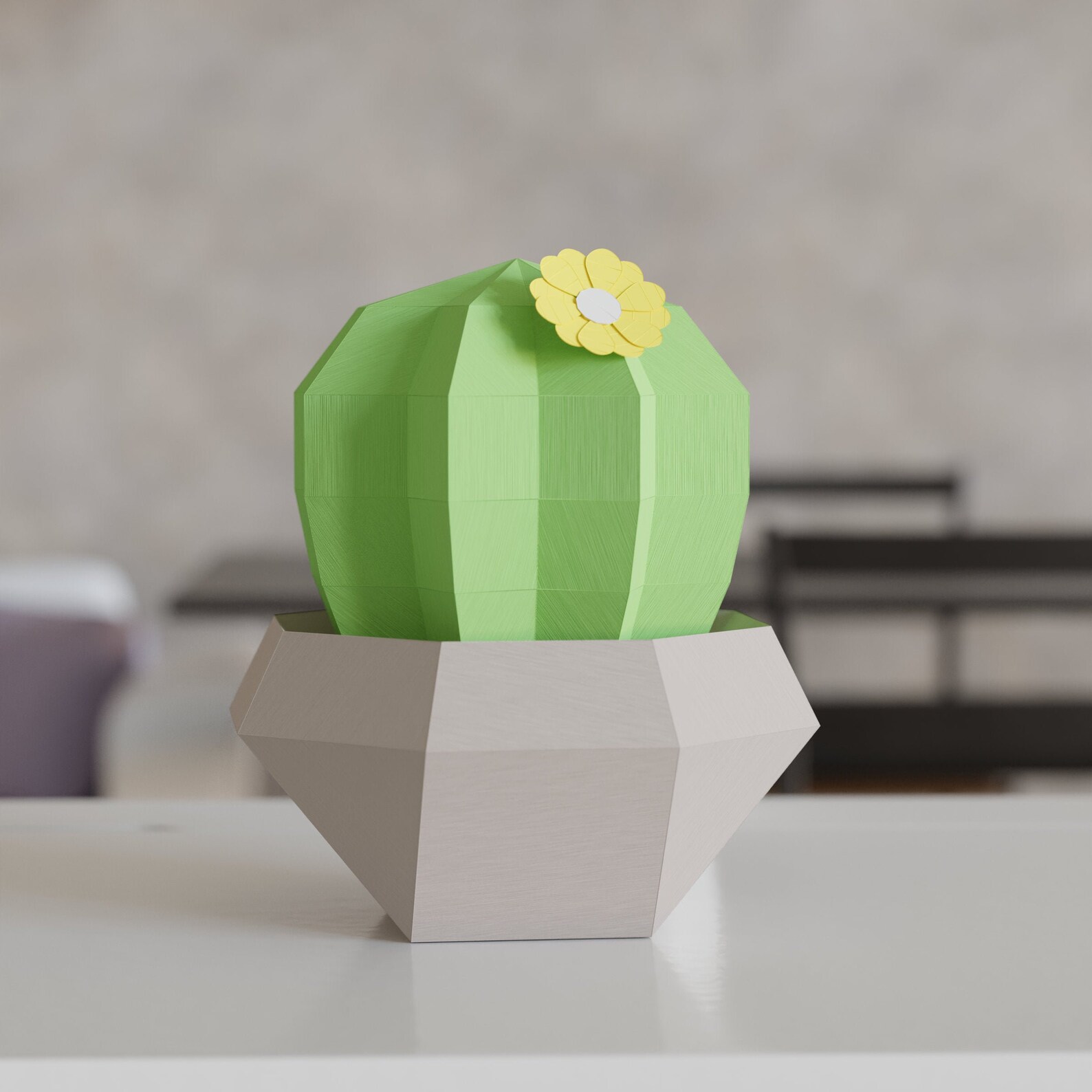 Cactus Papercraft Cactus in Vase DIY Flower POT Paper | Etsy