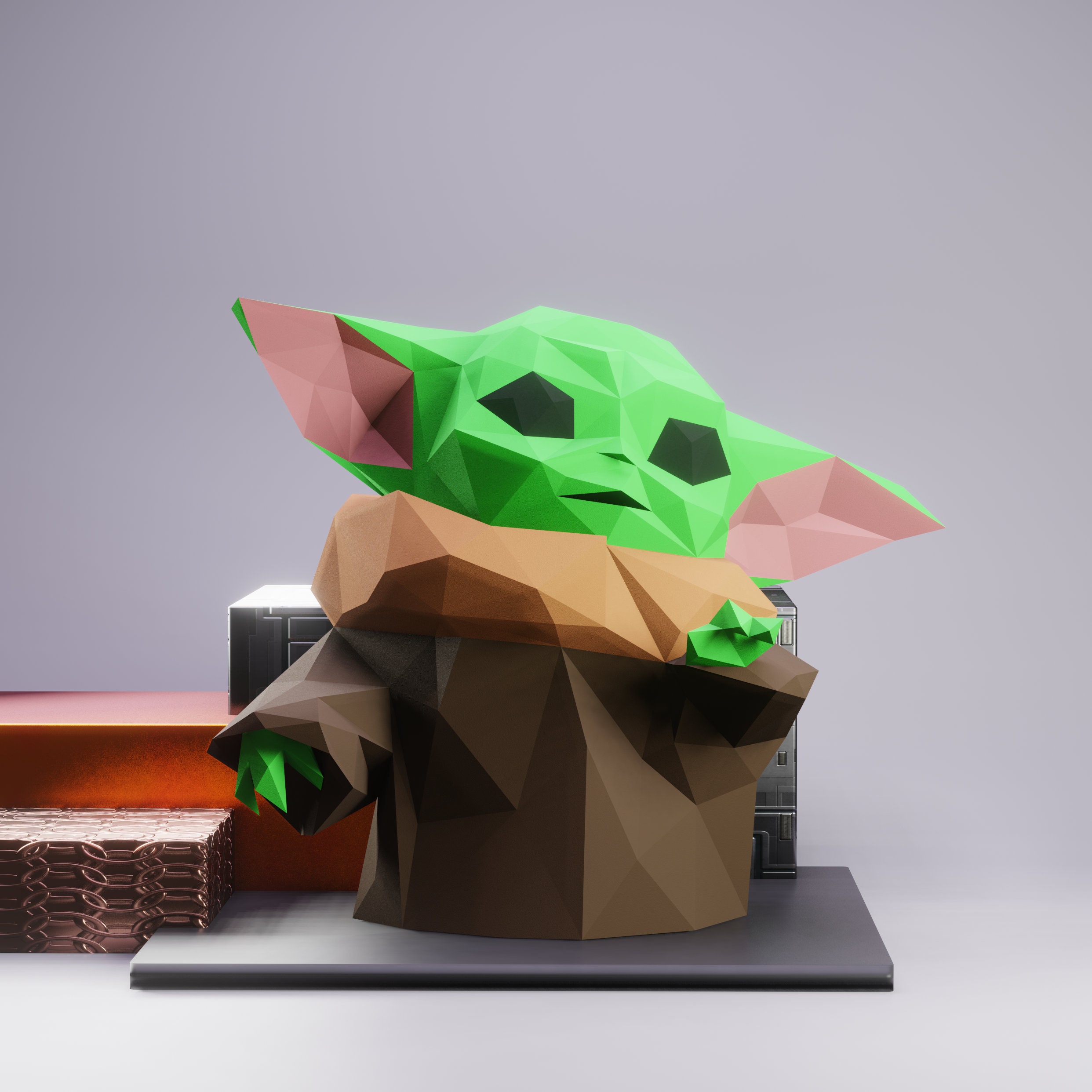 Baby Yoda Star Wars Papercraft Origami DIY Paper Craft - Etsy UK