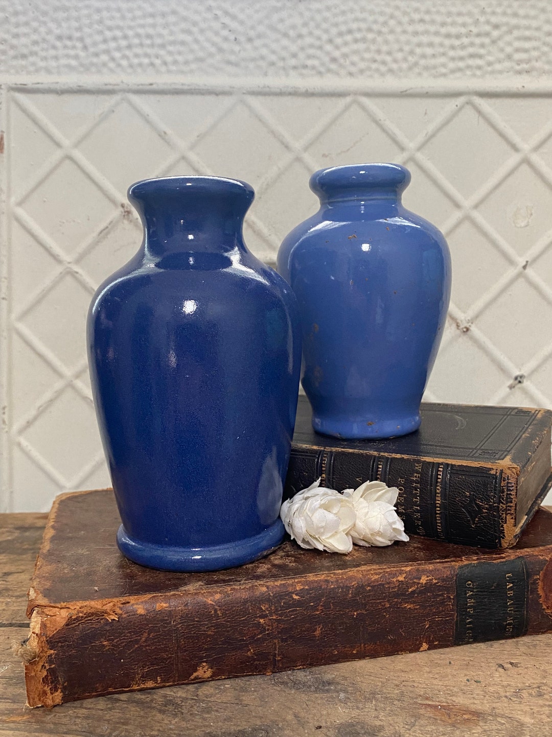Blue Ronuk Stoneware Bottle - Etsy