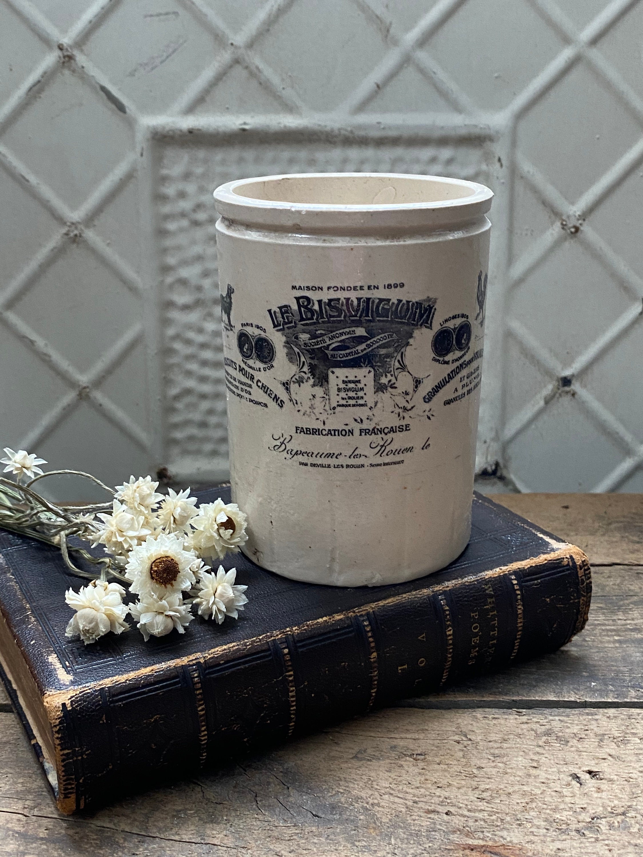 Home & Living Antique English Advertising Antique Stoneware Jam Crock ...
