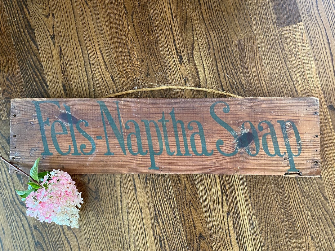 Antique Fels Naptha Soap Sign, Crate Panel, Antique Advertising, Wall ...