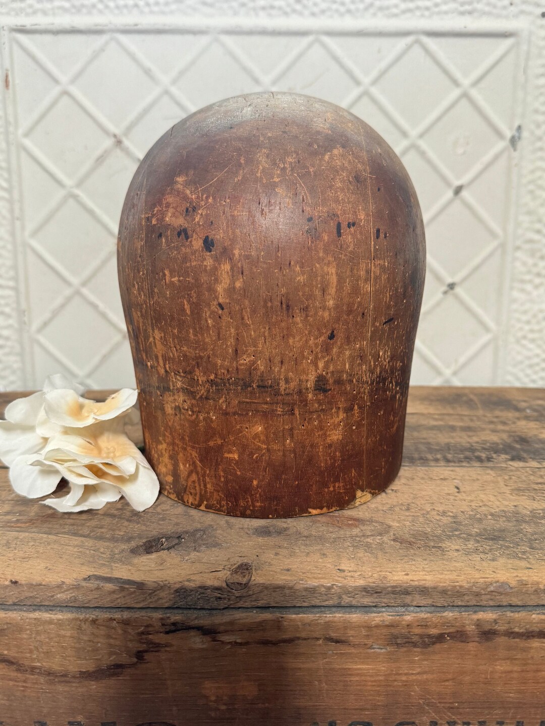 Antique Wooden Hat Mold, Hat Form, Hat Block, Midwest H B & D, Chicago ...