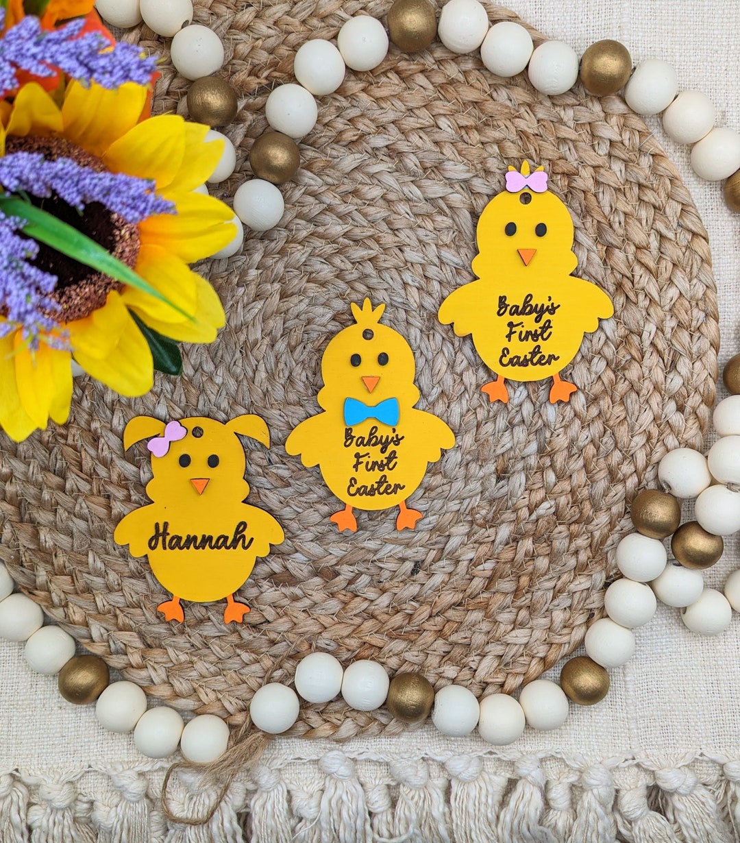 Personalized Tags, Easter Basket Tags, Chick Tags, Easter Tags, Basket ...
