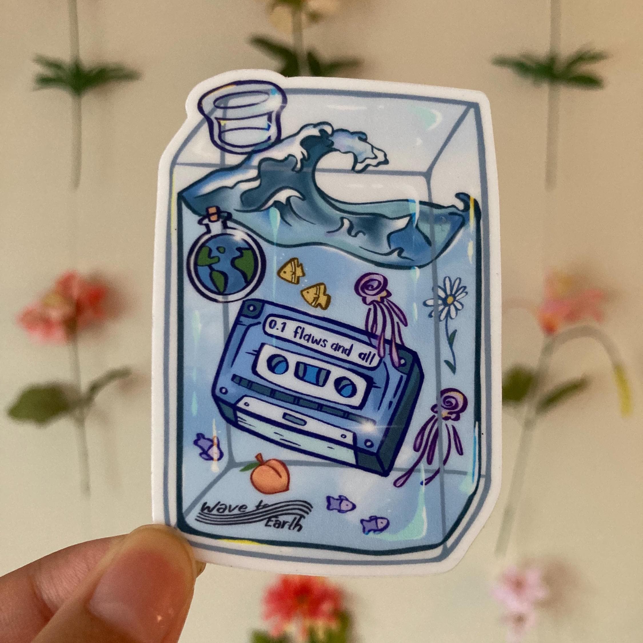 Wave to Earth Vinyl Sticker | W2E 0.1 Flaws and All Aesthetic Custom ...