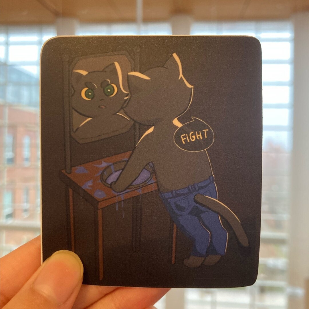 Eren Jaeger Cat Sticker | Attack on Titan | Matte Waterproof - Etsy