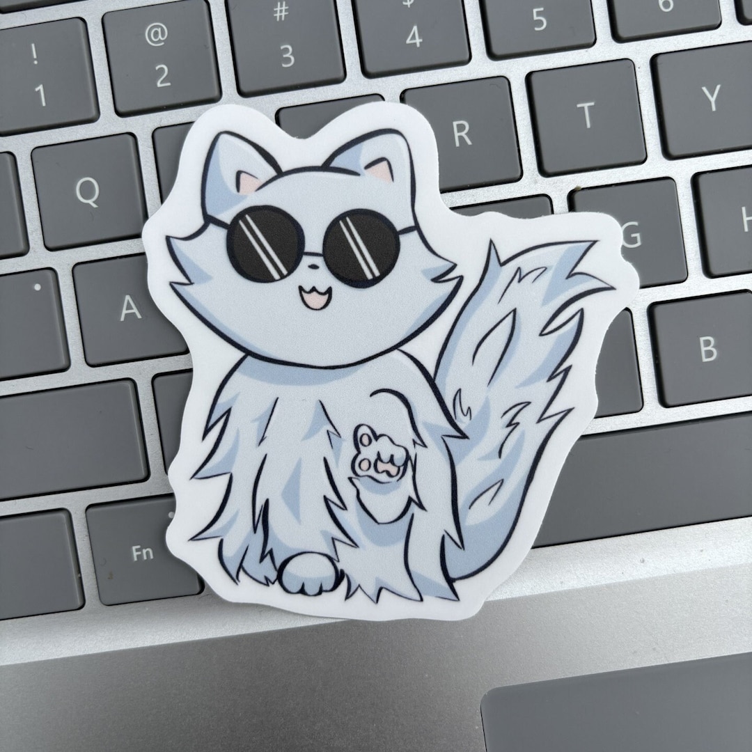 Gojo Satoru Cat Sticker | Jujutsu Kaisen | Matte Waterproof - Etsy