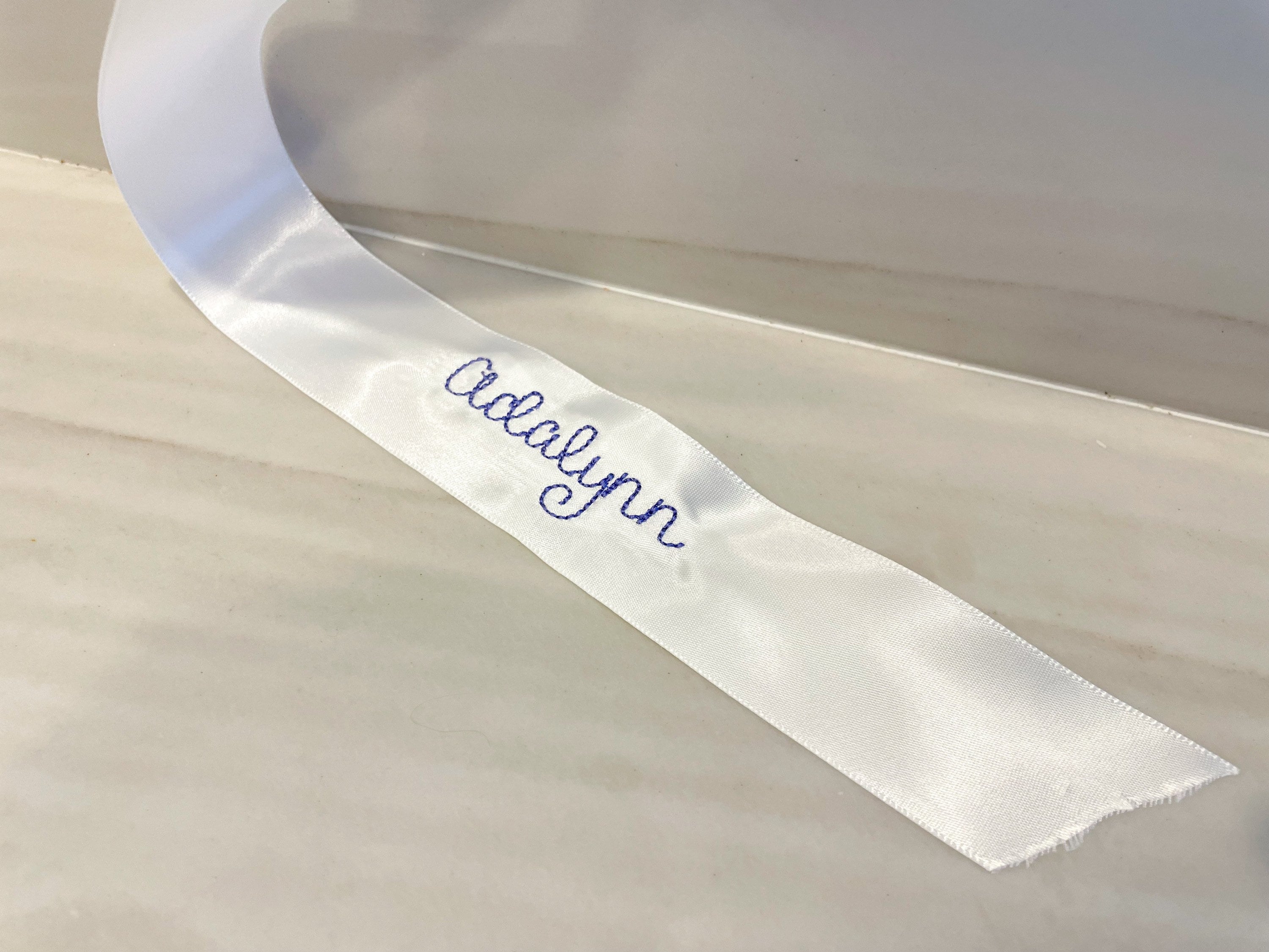 Personalized Embroidered Ribbon Embroidered Ribbon to - Etsy