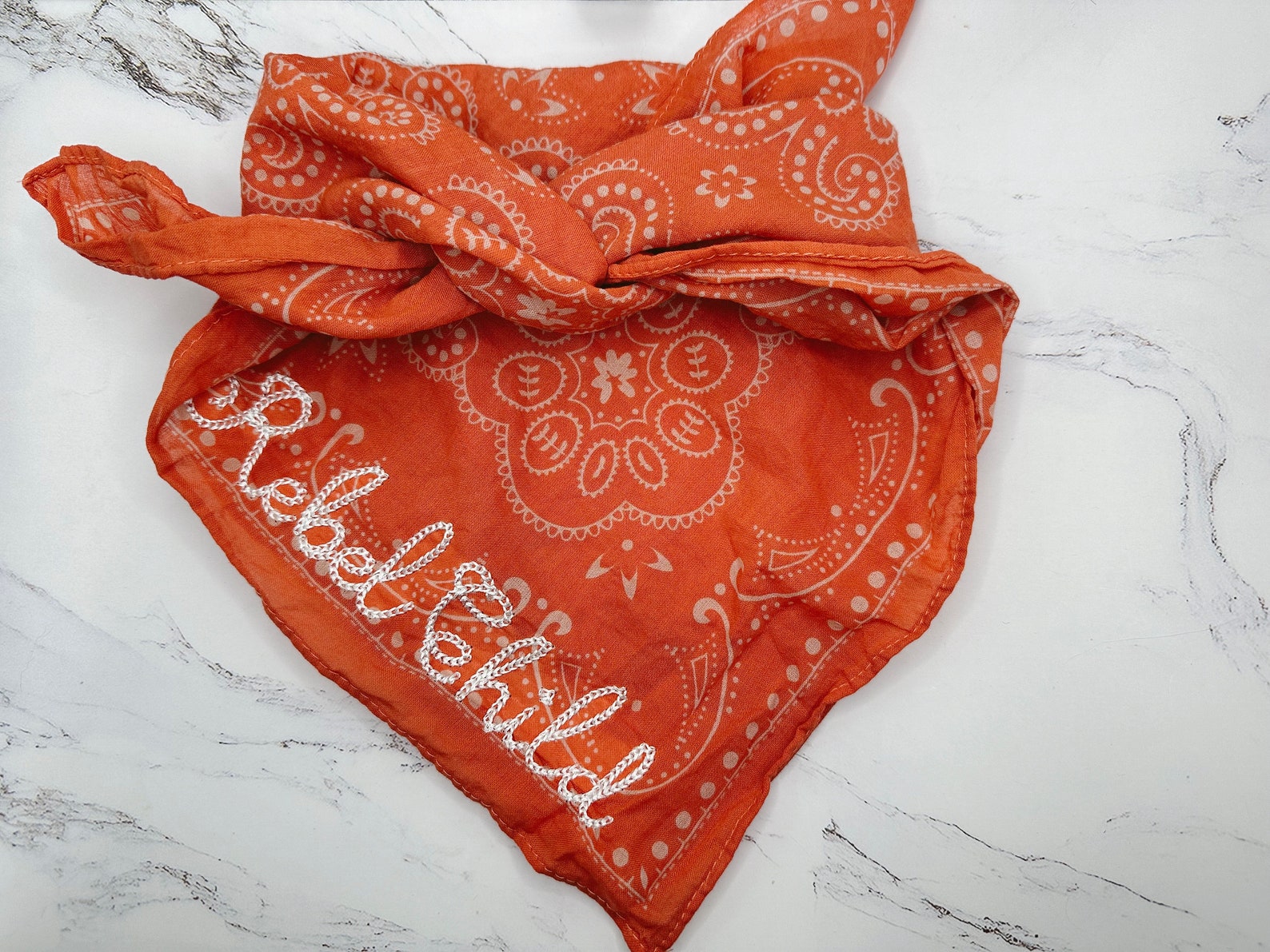 Embroidered Bandana With Chainstitch Text | Let’s Go Girls, Carpe Diem ...