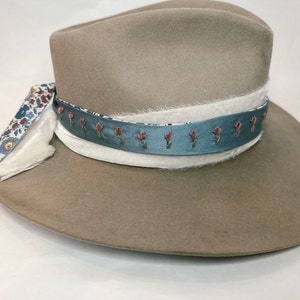 Embroidered Hat Band | Cowboy Hat Ribbon | Reversible Hat Band - Etsy