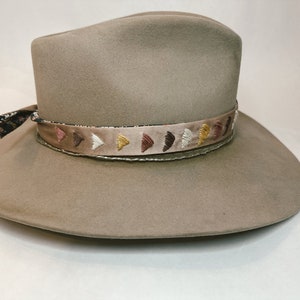 Embroidered Hat Band | Cowboy Hat Ribbon | Reversible Hat Band - Etsy
