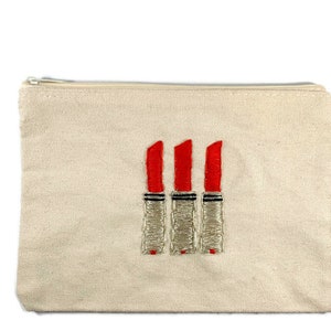 Embroidered Makeup Bag - Etsy